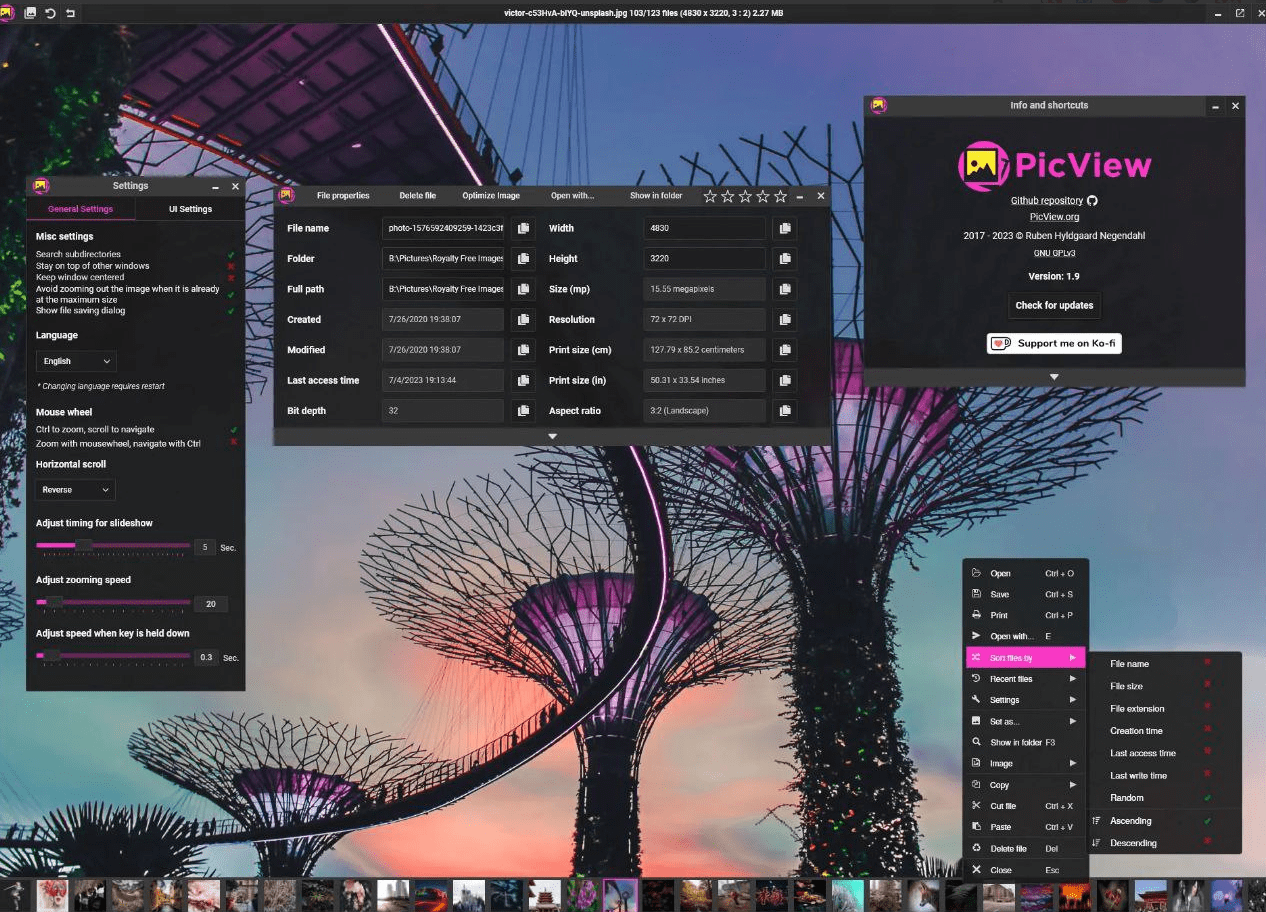 一款开源多功能 Windows 图像查看器，适用于win系统的图像查看器PicView-素材资源网